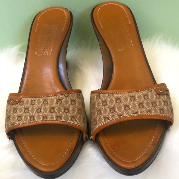 Salvatore Ferragamo | Shoes | Salvatore Ferragamo Wedge Sandals Size 9 ...